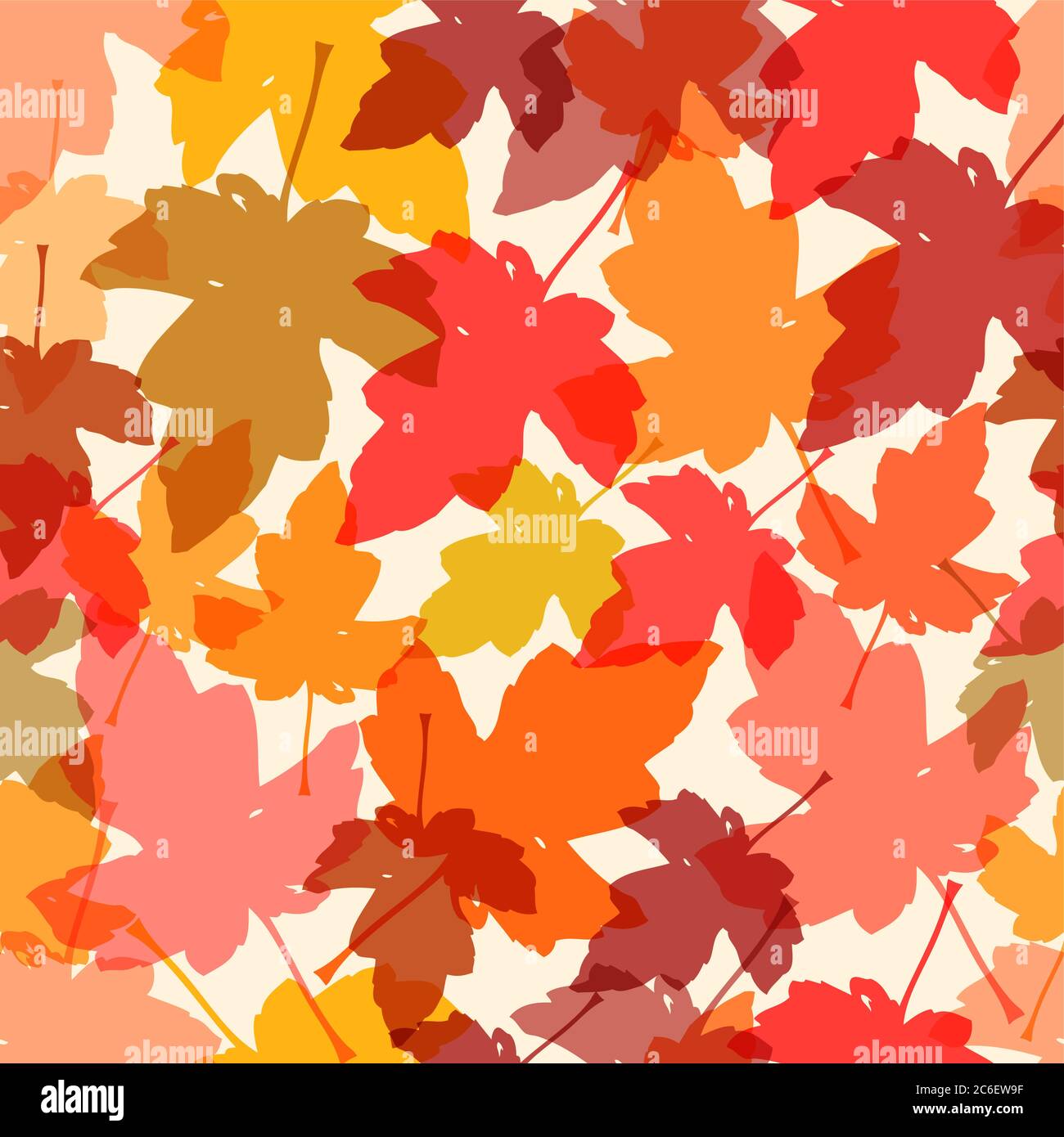 seamless autumn leaves background, vector Stock Vector Image & Art - Alamy