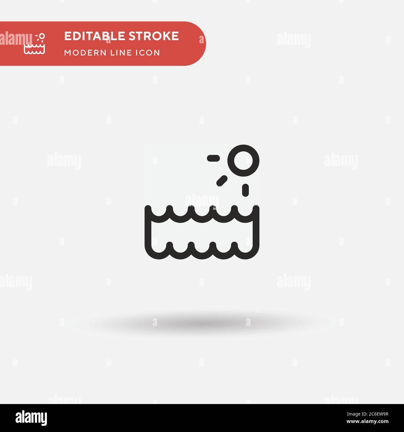 Sea Simple vector icon. Illustration symbol design template for web ...