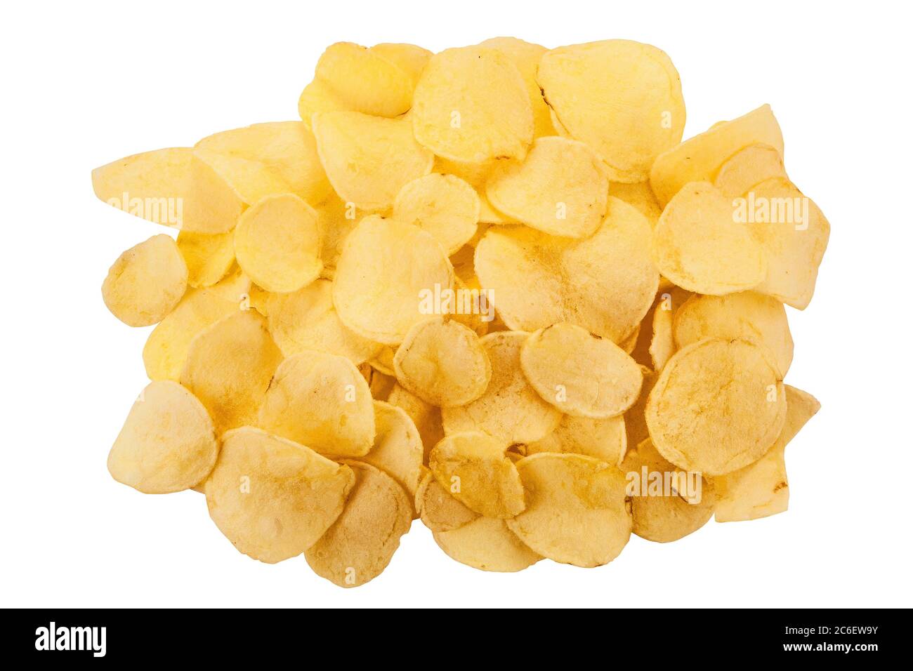 Potato chips isolated on white Stock Photo - Alamy