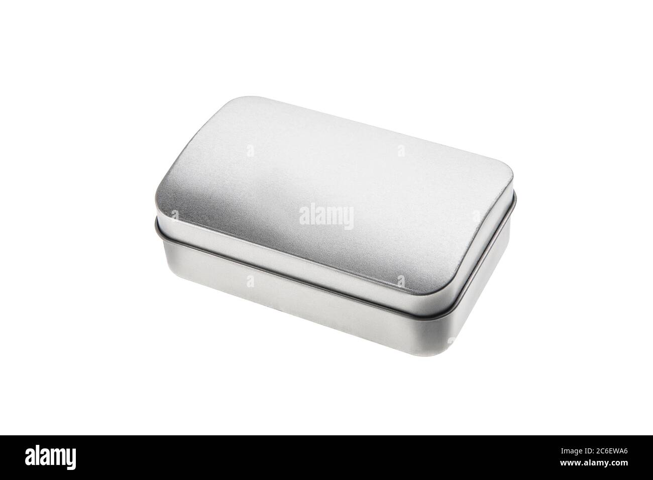 Polished aluminium or steel box isolated on white Stock Photo - Alamy