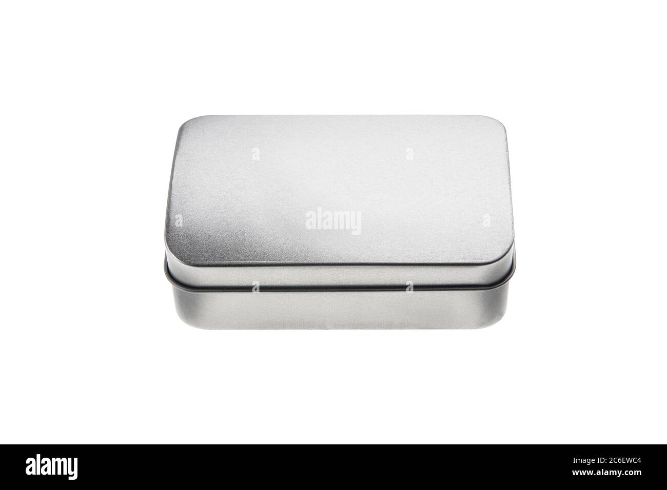Polished aluminium or steel box isolated on white Stock Photo - Alamy