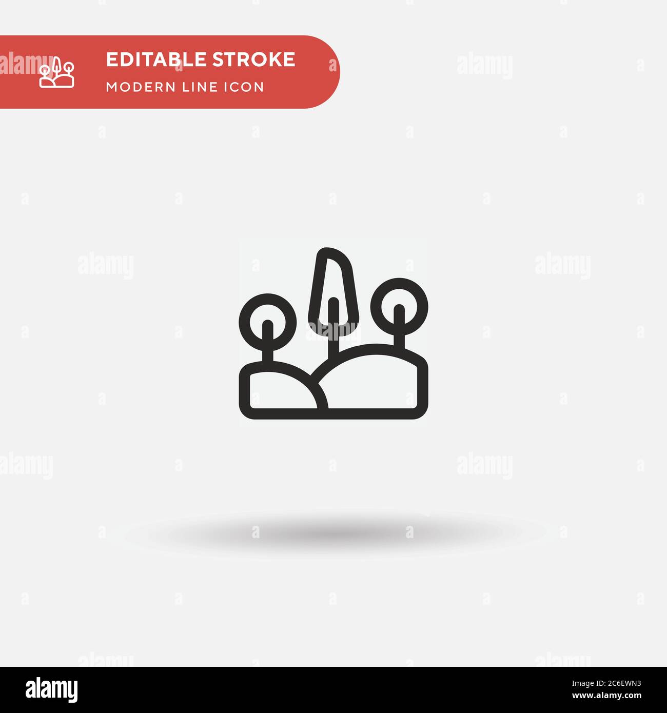 Landscape Simple vector icon. Illustration symbol design template for ...