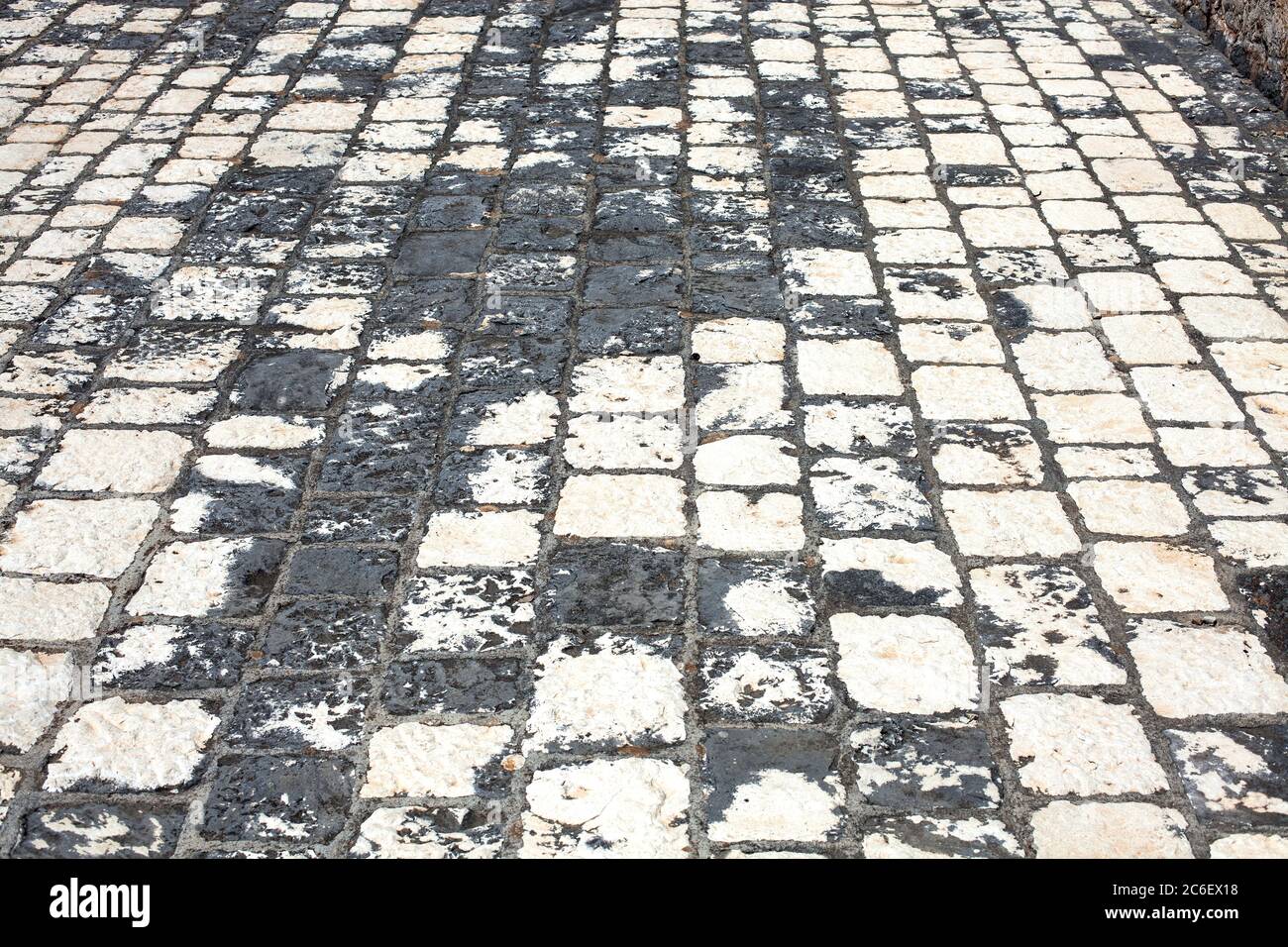 Old medieval stone fort wall pathway Stock Photo - Alamy