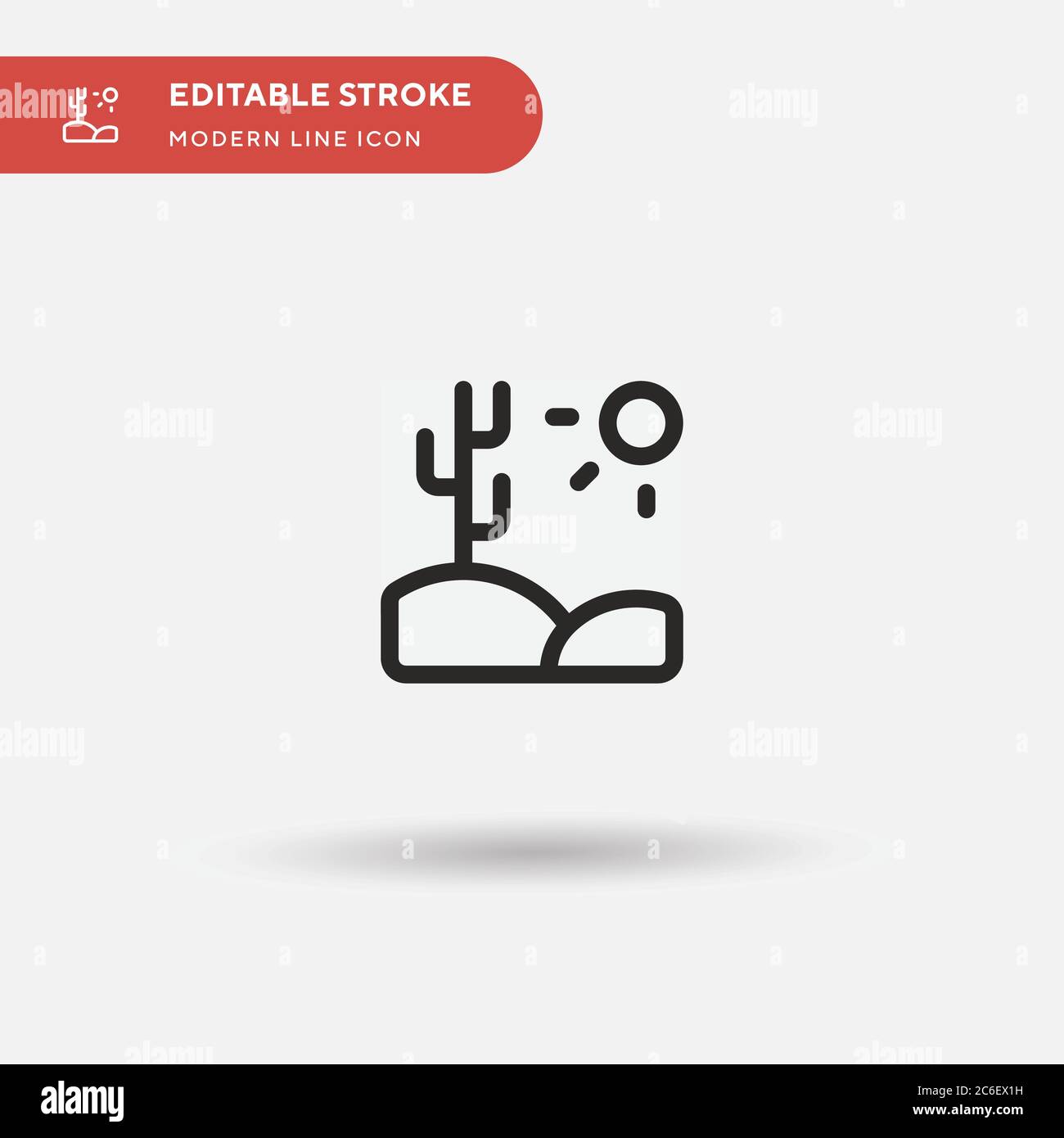 Desert Simple vector icon. Illustration symbol design template for web ...