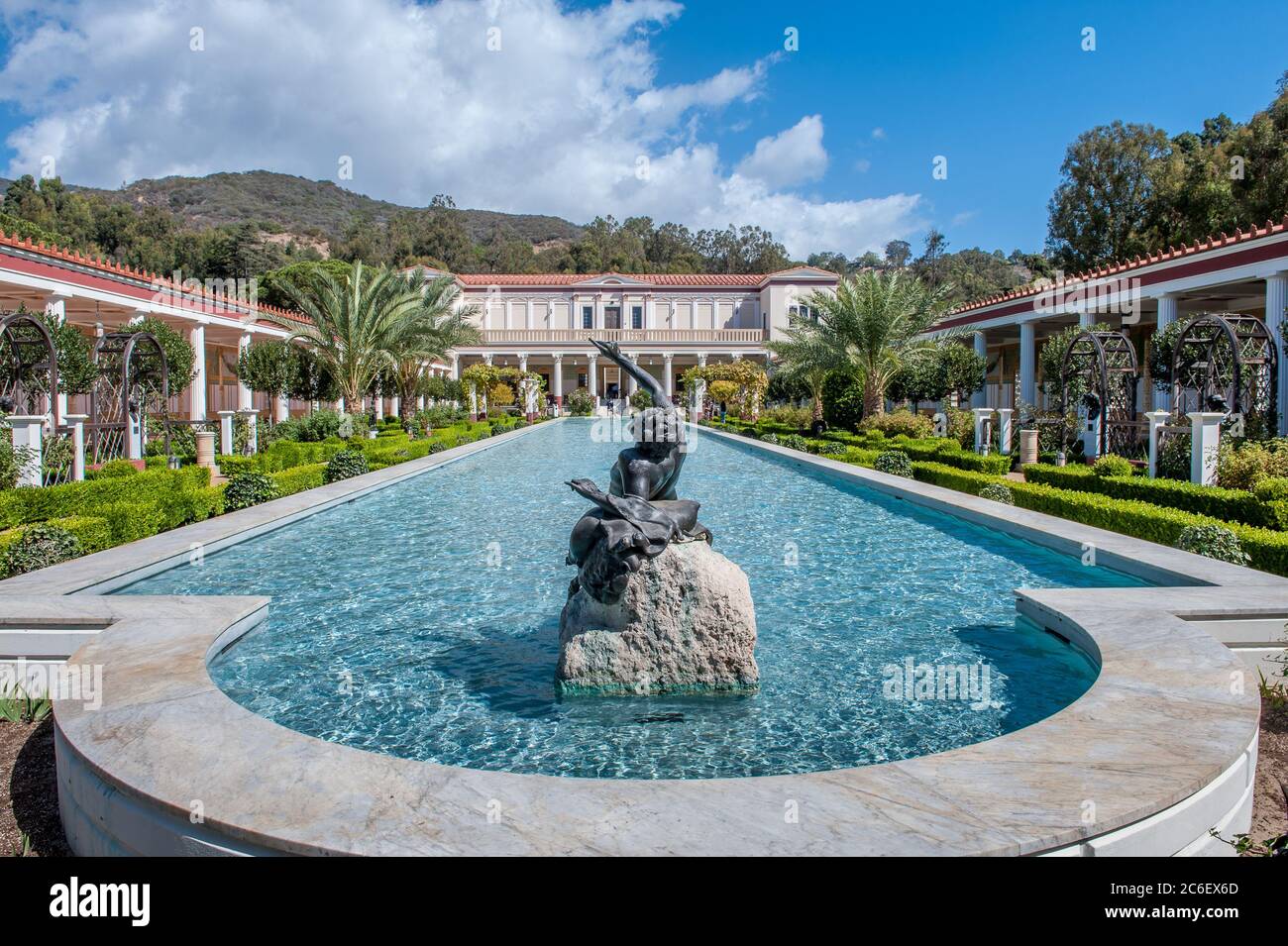 The Getty Villa on a sunny October day in Malibu, Los Angeles Stock ...