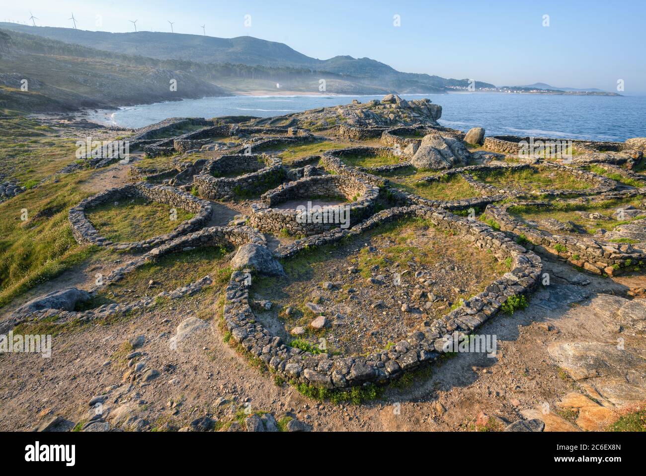 Classic circular structures make up the walls of the ancient Celtic ...