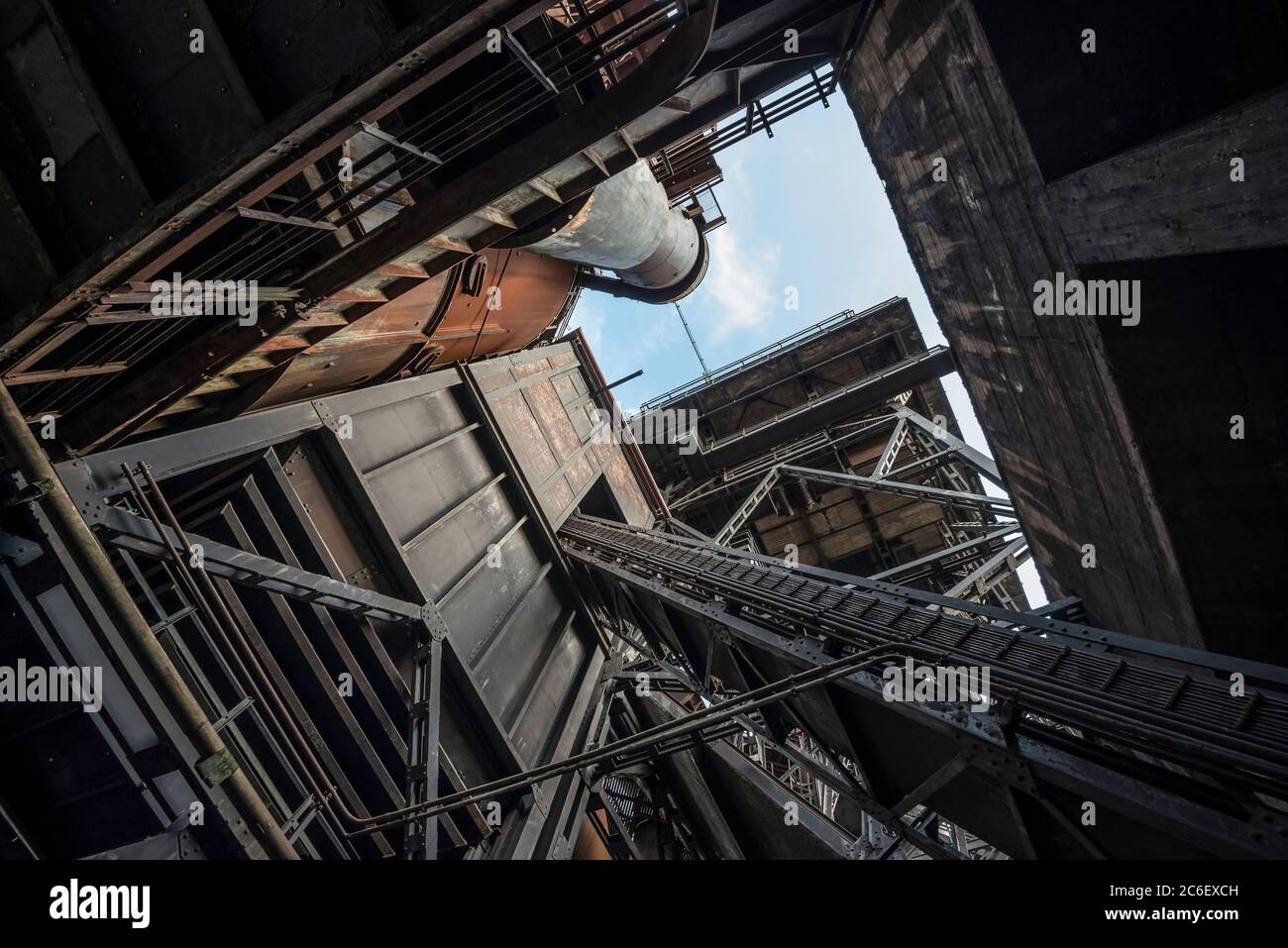 abandoned iron production blast furnace Stock Photo - Alamy