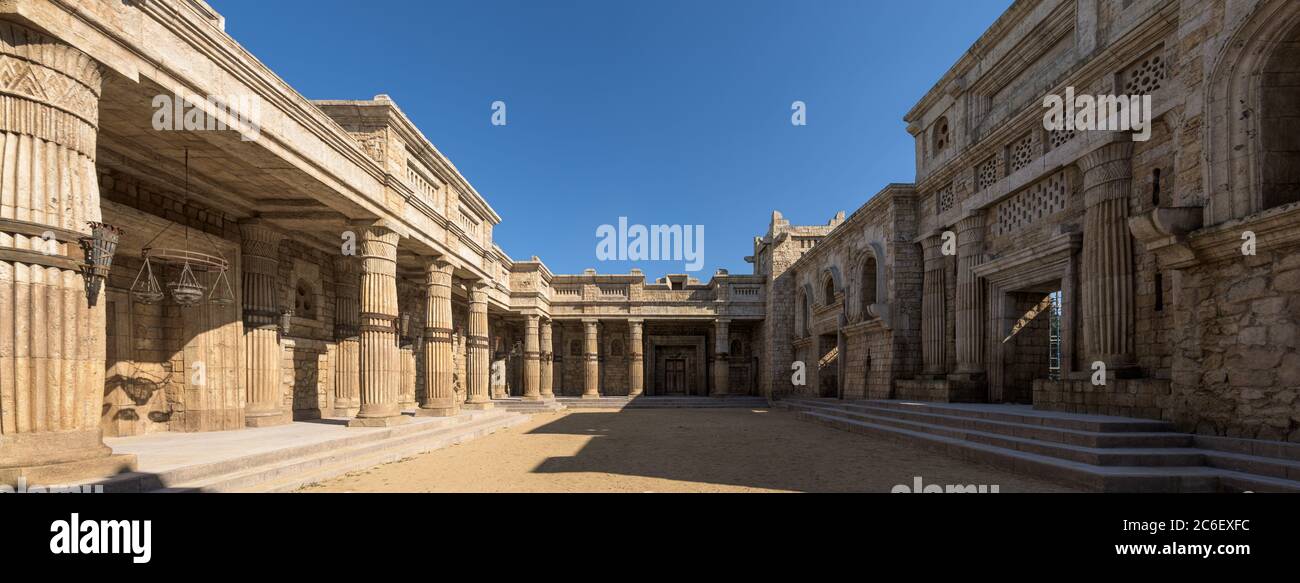 Rome, Italy - 16 Feb 2020: Cinema set decors are open to the public in ...