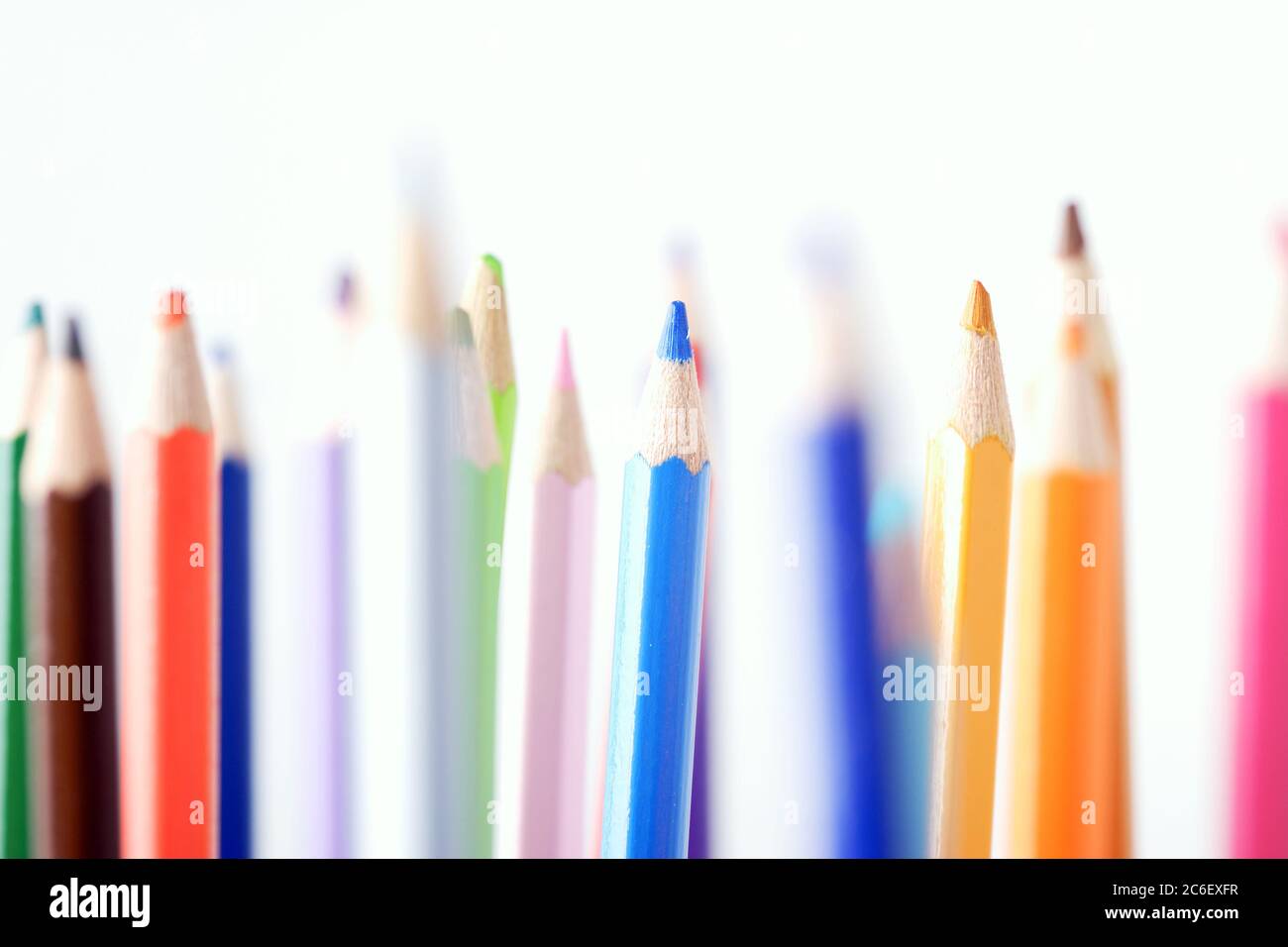 Colored pencils macro studio shot, shallow depth of field Stock Photo ...
