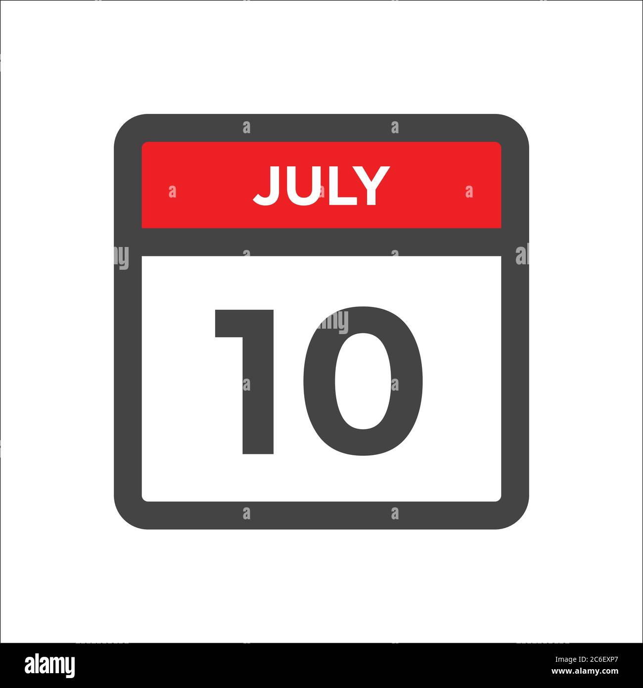 July 10 calendar icon with the day of month Stock Vector Image & Art ...