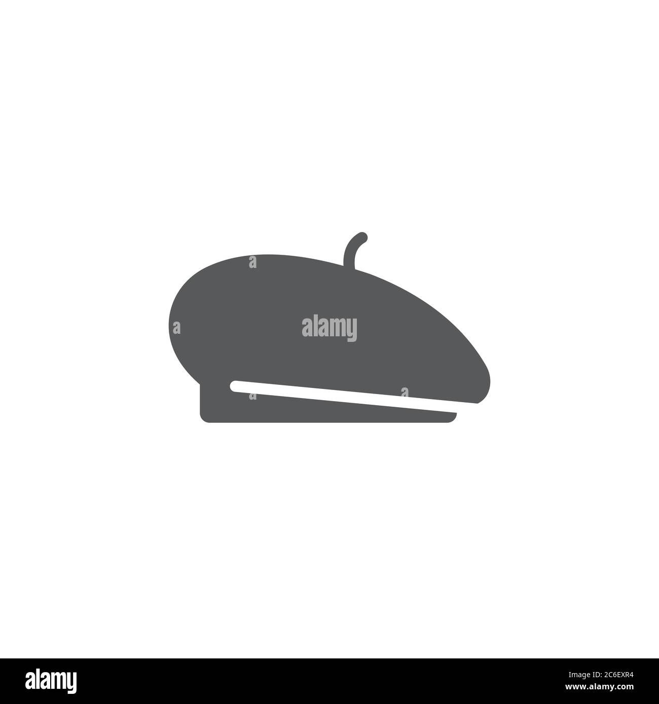 Beret cap vector icon symbol isolated on white background Stock Vector ...