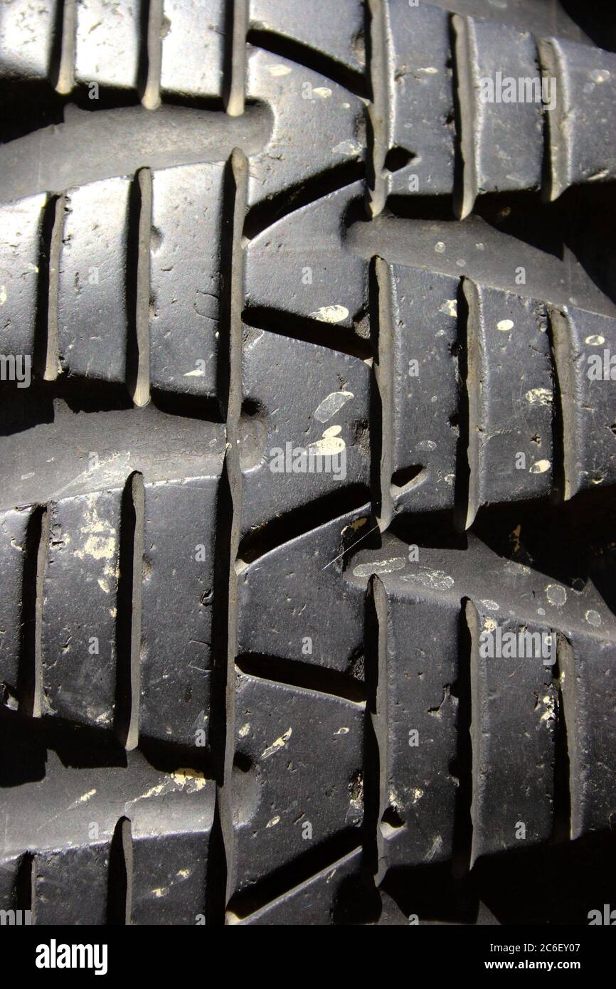 Tire texture - background - close-up of a vintage tire on a military ...