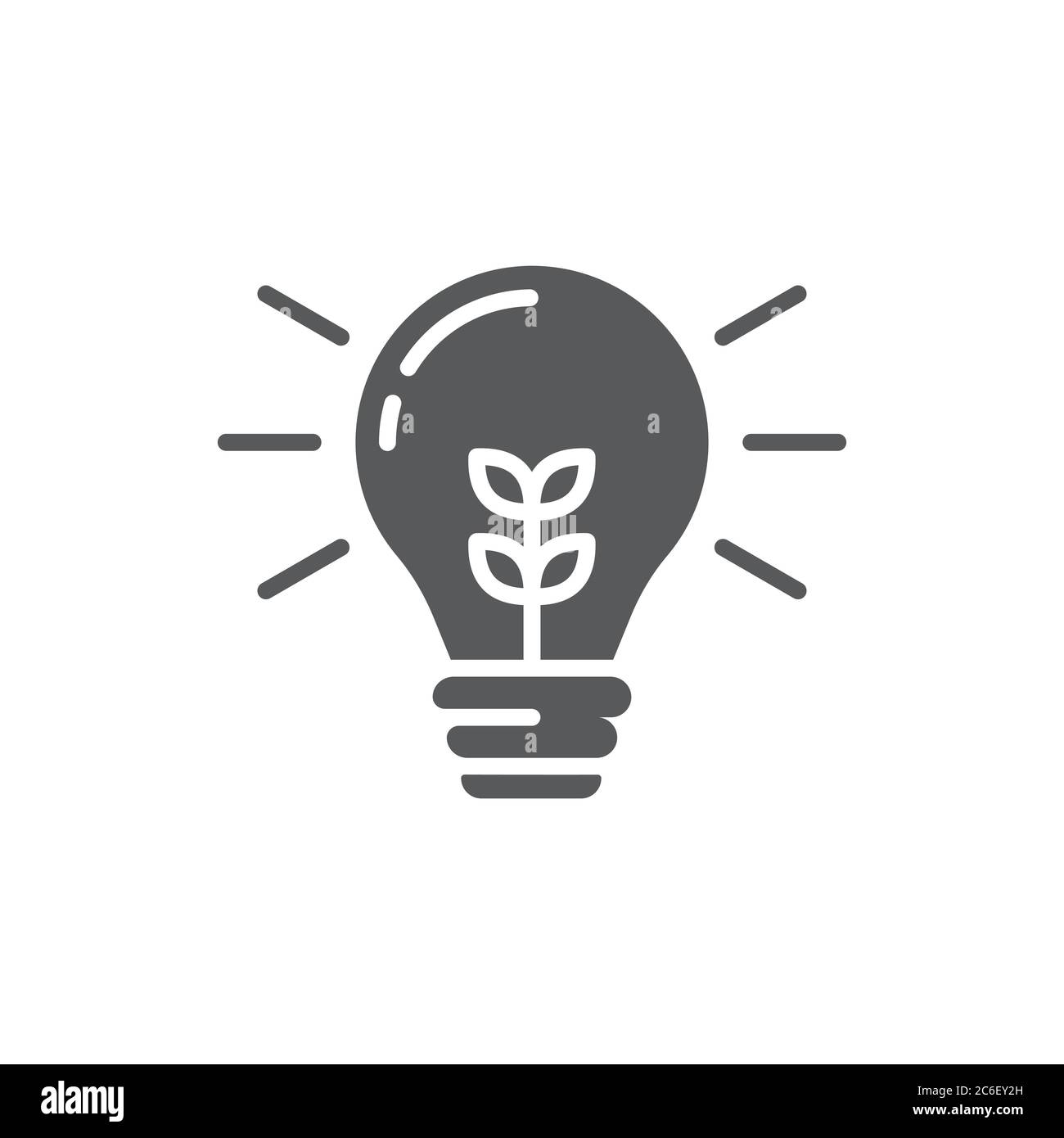 Business idea lamp vector icon symbol isolated on white background ...