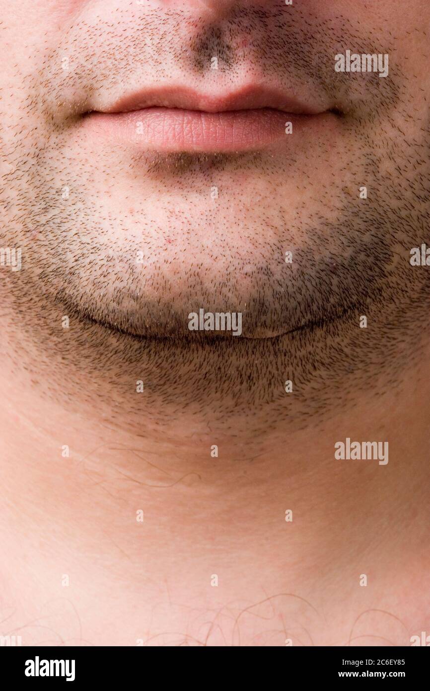 Detail mans lips hi-res stock photography and images - Alamy
