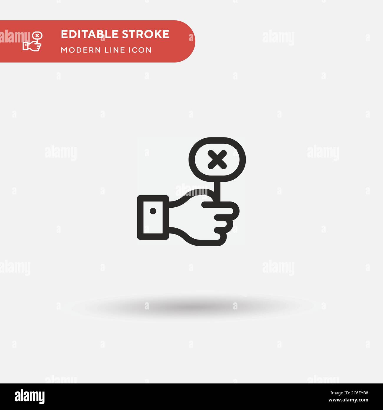 Negative Simple vector icon. Illustration symbol design template for ...