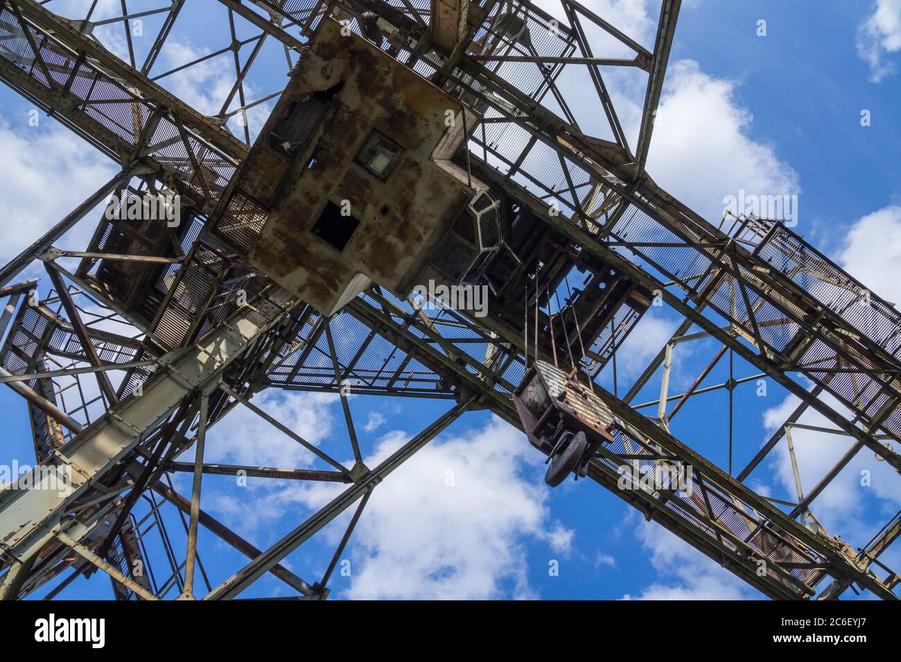 old metal tower crane in a steelworks Stock Photo - Alamy