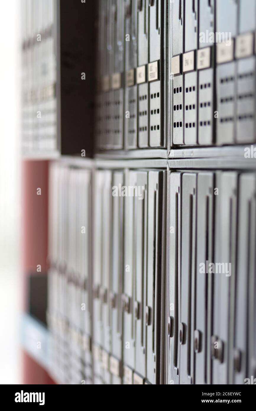A lot of mailboxes, mail for residential building Stock Photo - Alamy