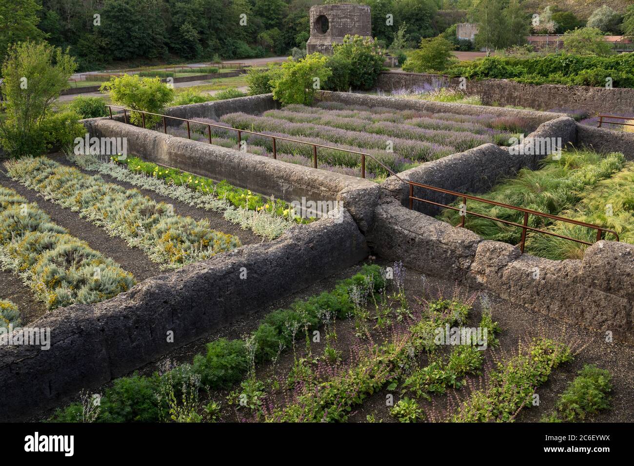bunker park landscape in an old industrial site Stock Photo - Alamy