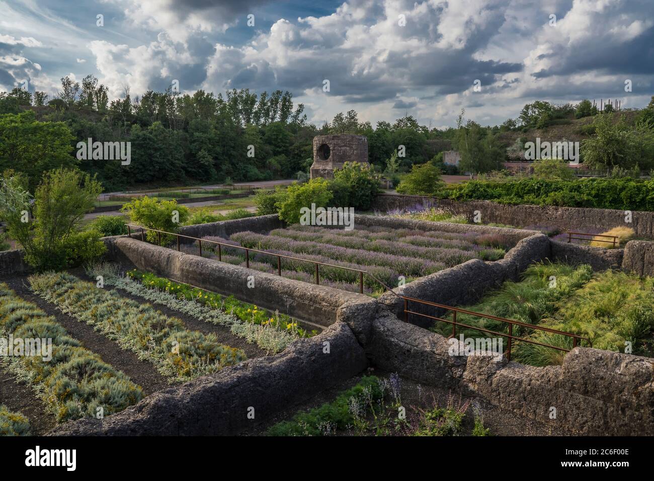 bunker park landscape in an old industrial site Stock Photo - Alamy