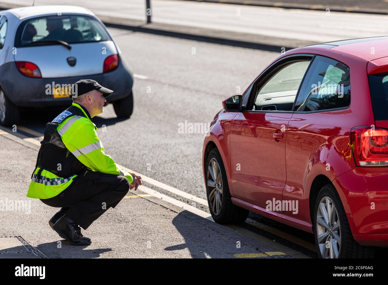 Police officer stops driver hi-res stock photography and images - Alamy