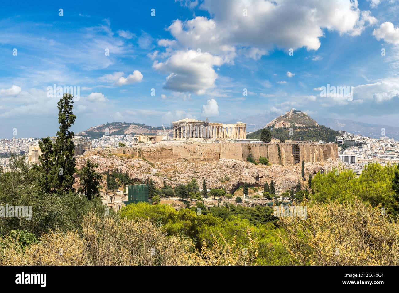 Acropolis in a beautiful summer day in Athens, Greece Stock Photo - Alamy