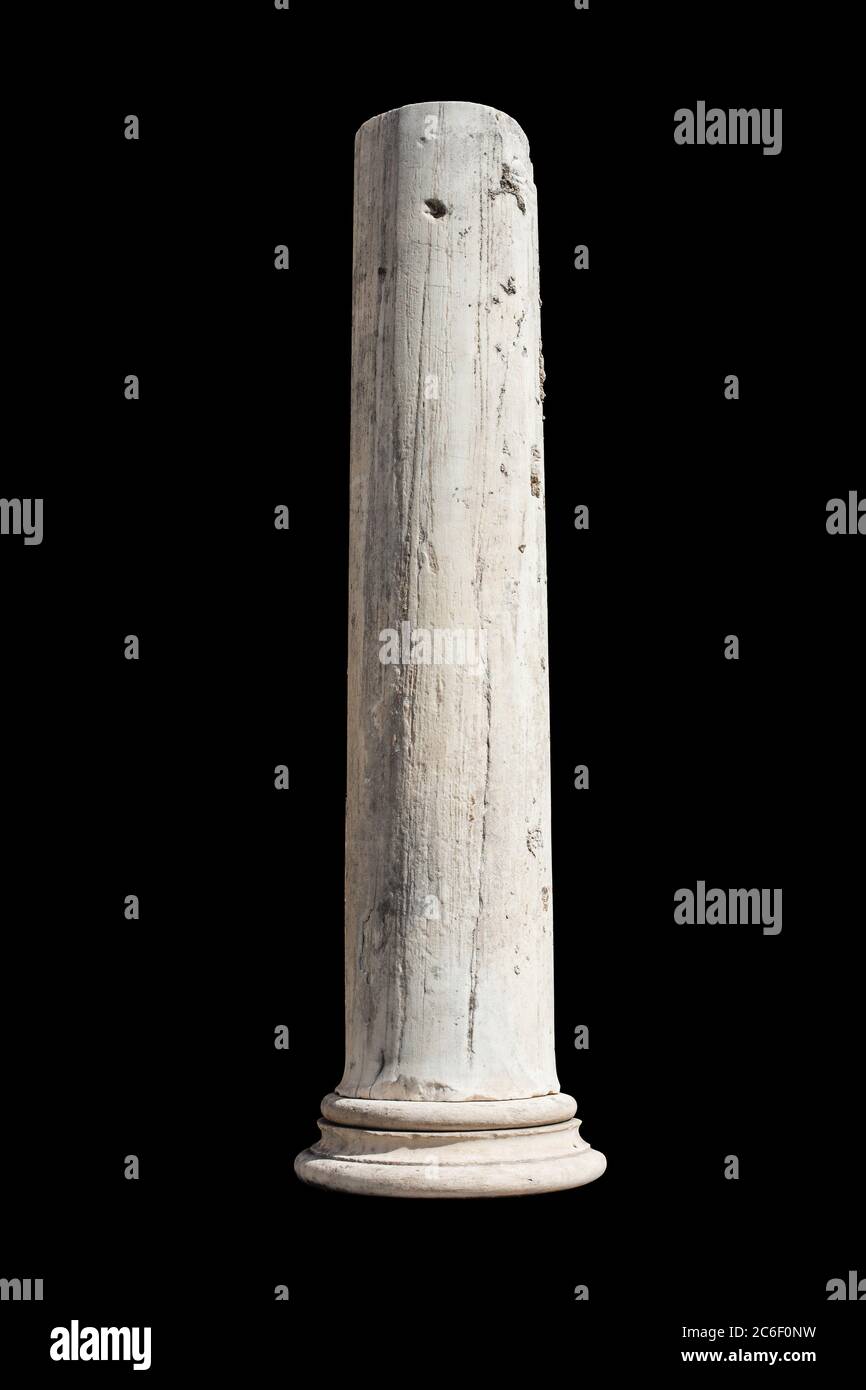 Greek column detail isolated Stock Photo - Alamy