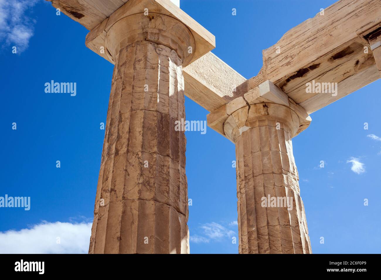 Greek column detail isolated Stock Photo - Alamy