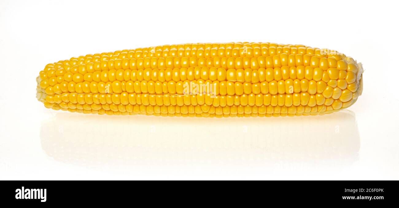 Yellow corn isolated on white Stock Photo - Alamy