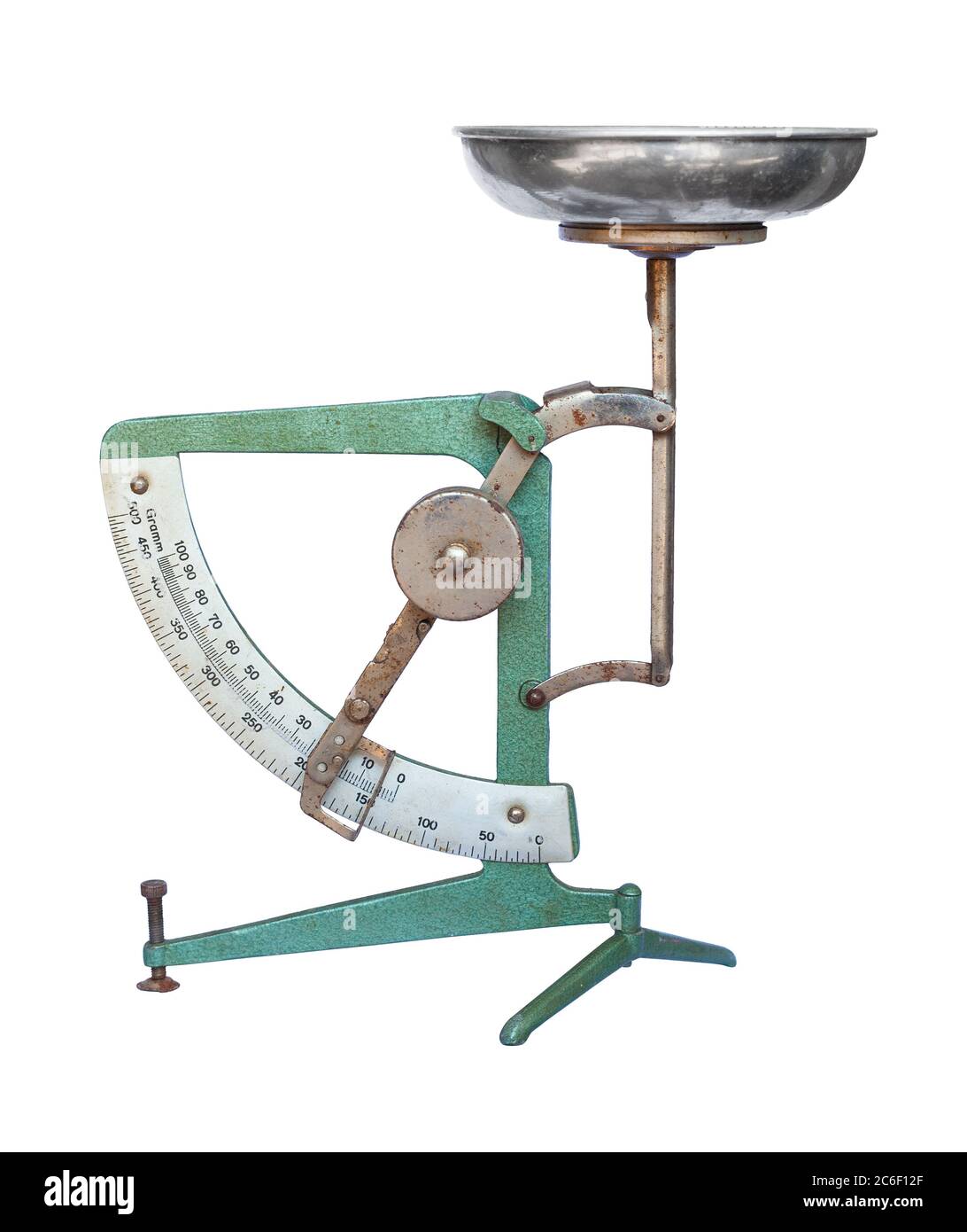 Vintage laboratory scale isolated on white Stock Photo - Alamy