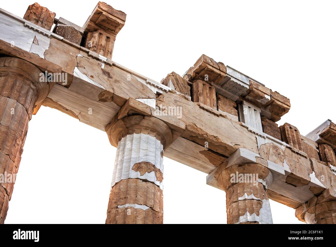 Antique greek temple column detail Stock Photo - Alamy