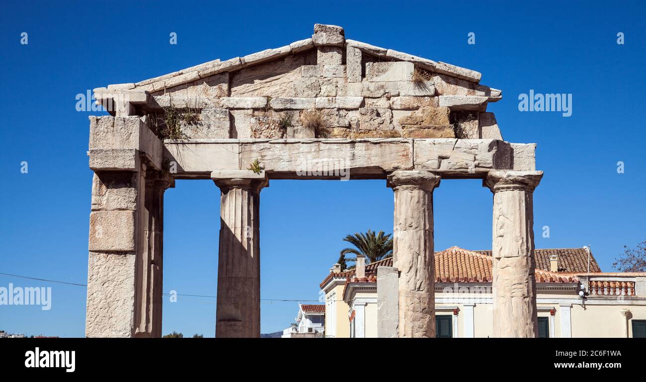 Antique greek temple column detail Stock Photo - Alamy