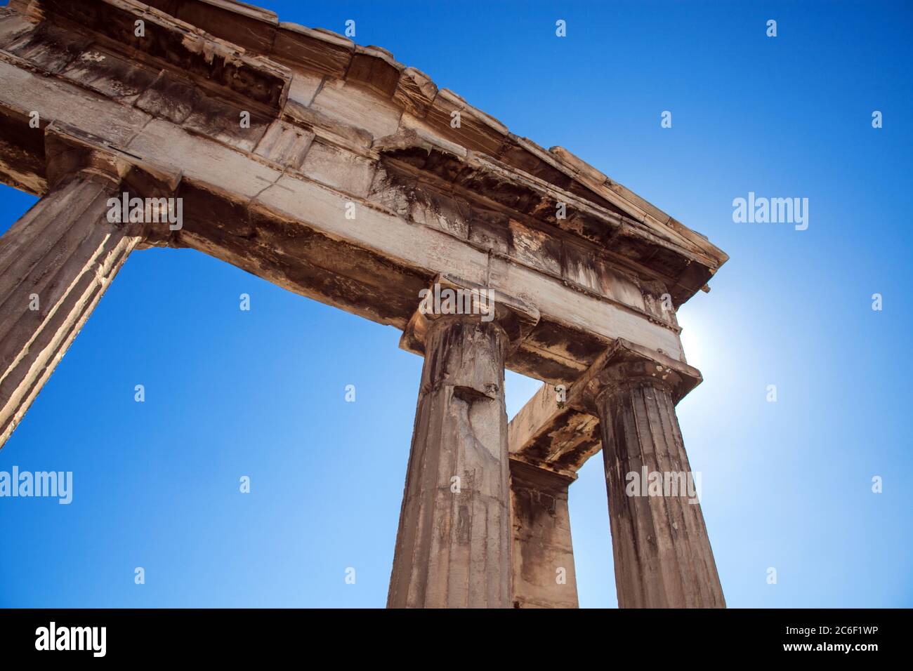 Antique greek temple column detail Stock Photo - Alamy