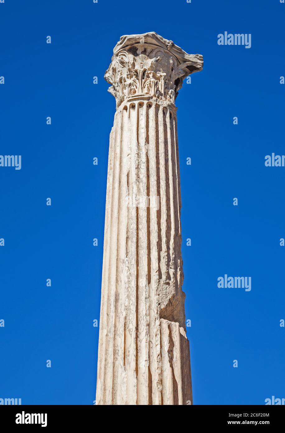 Antique greek temple column detail Stock Photo - Alamy