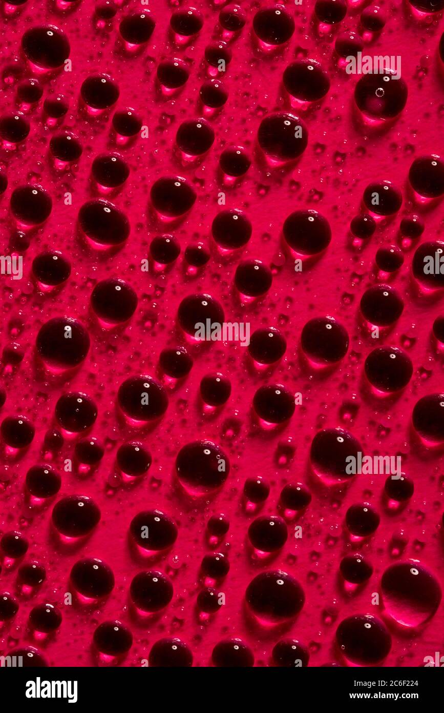 Water droplets on a colourful background. Bright wallpaper. Refreshing ...