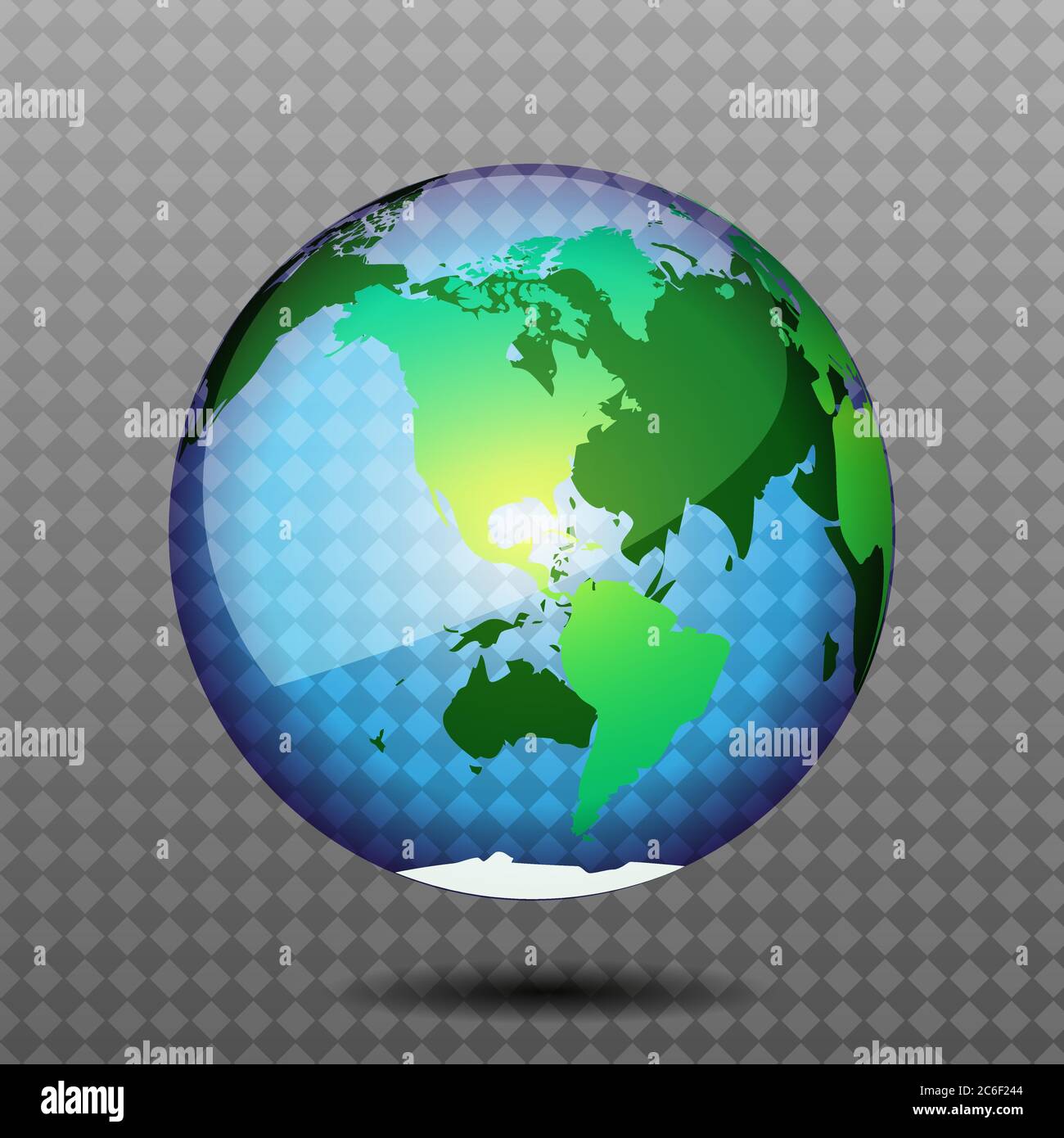 Planet earth on transparent background vector illustration Stock Vector ...