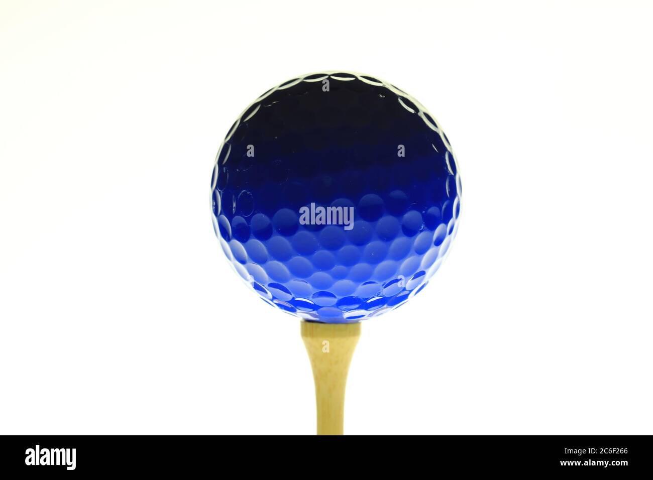 Blue golf ball on white background Stock Photo - Alamy