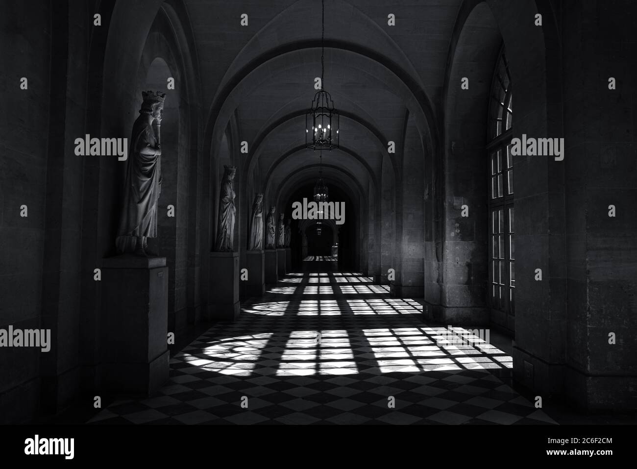 Light entering through the windows of the palace of versailles during ...