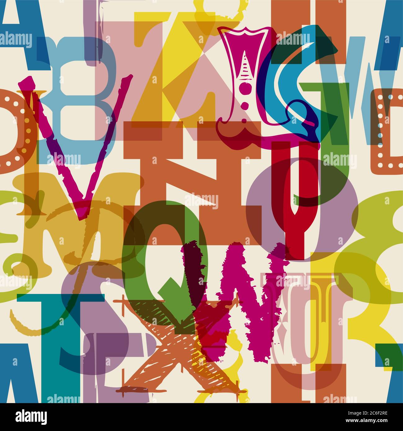 seamless alphabet / Letter pattern, vector illustration Stock Vector ...