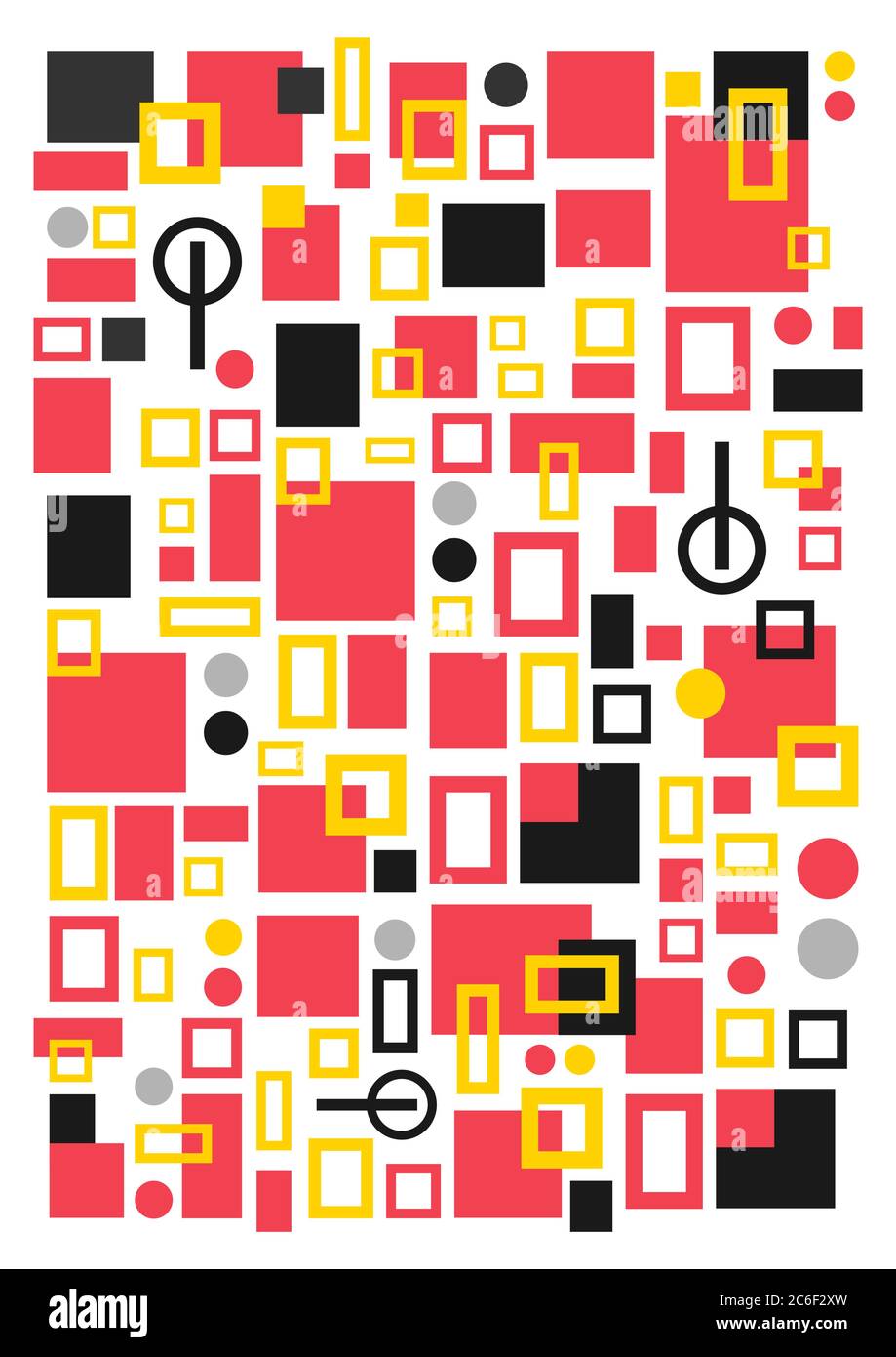 Rectangle And Circle Pattern Abstract Geometric Background Dynamic Geometric Shapes