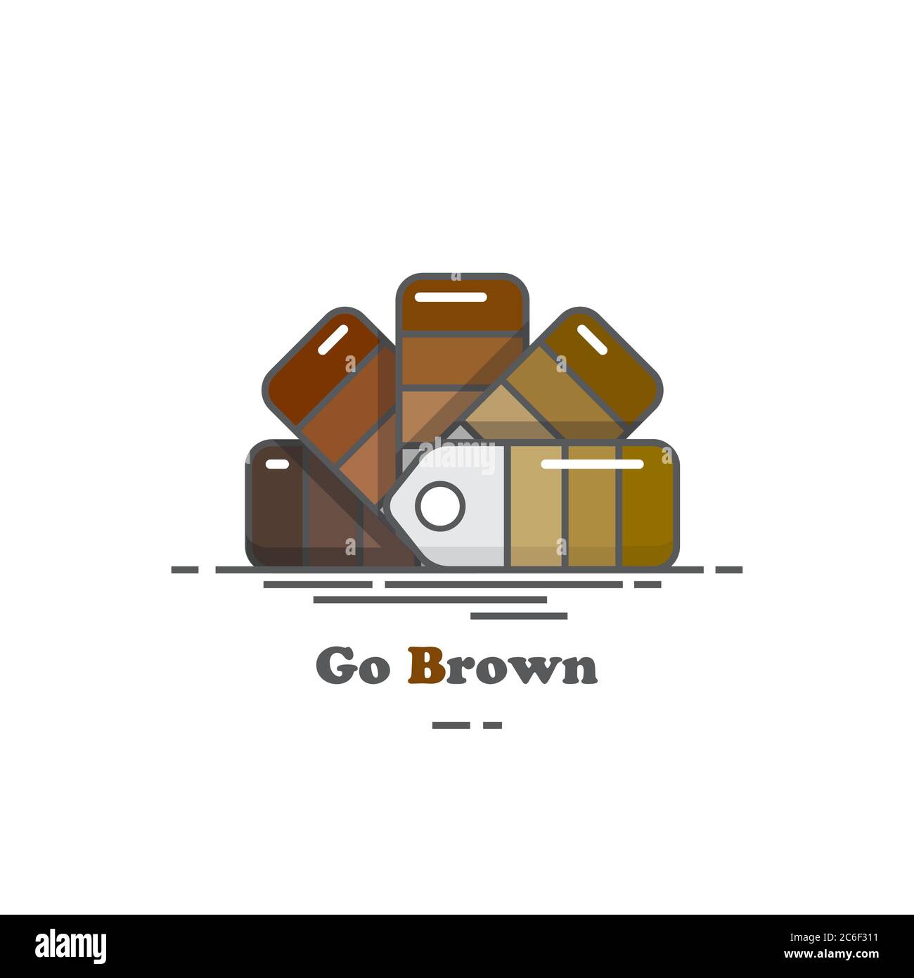 Flat design colour chart in shades of brown. EPS10 vector format Stock ...