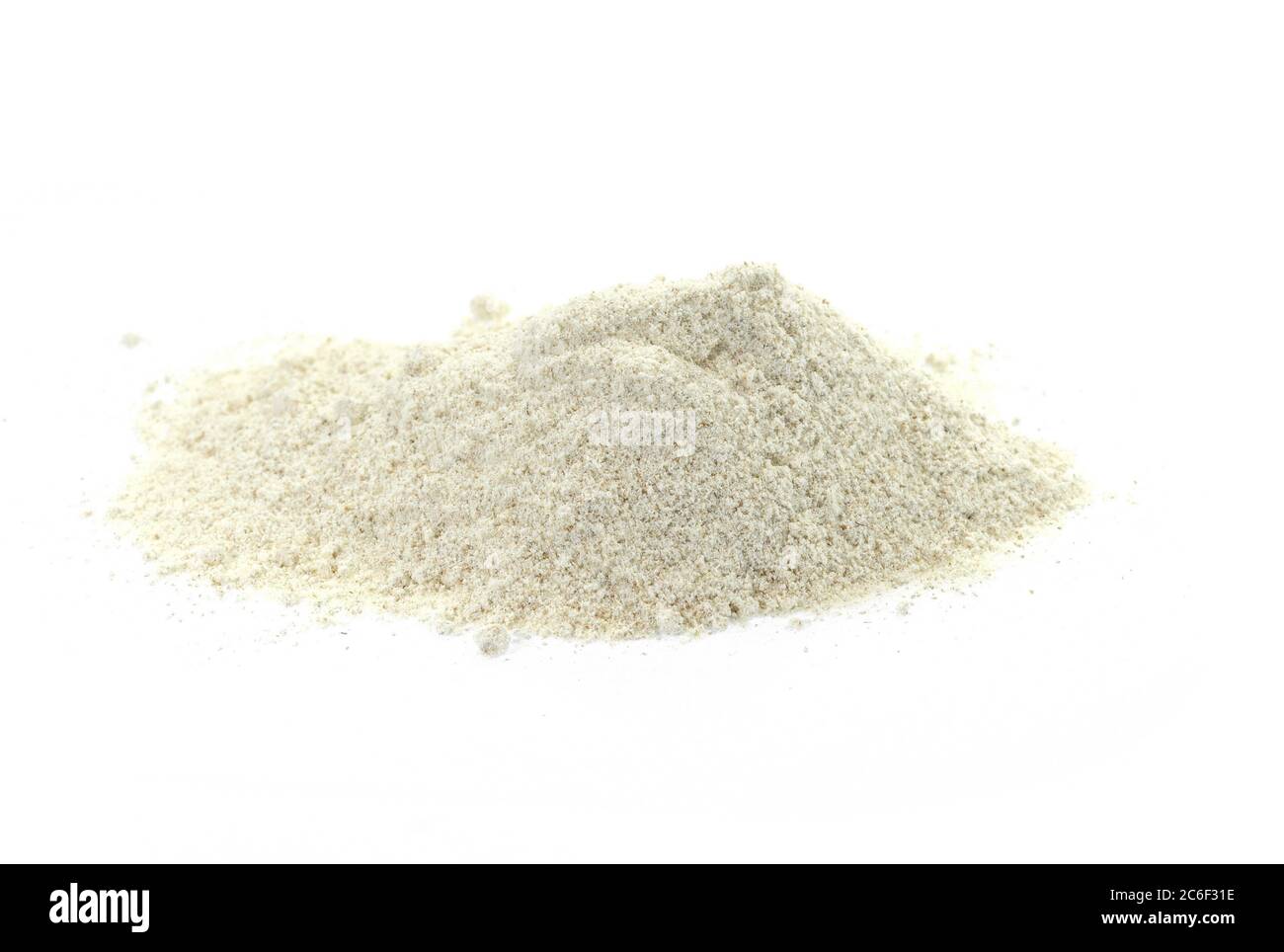Pile of integral spelt wheat flour isolated on white background Stock ...