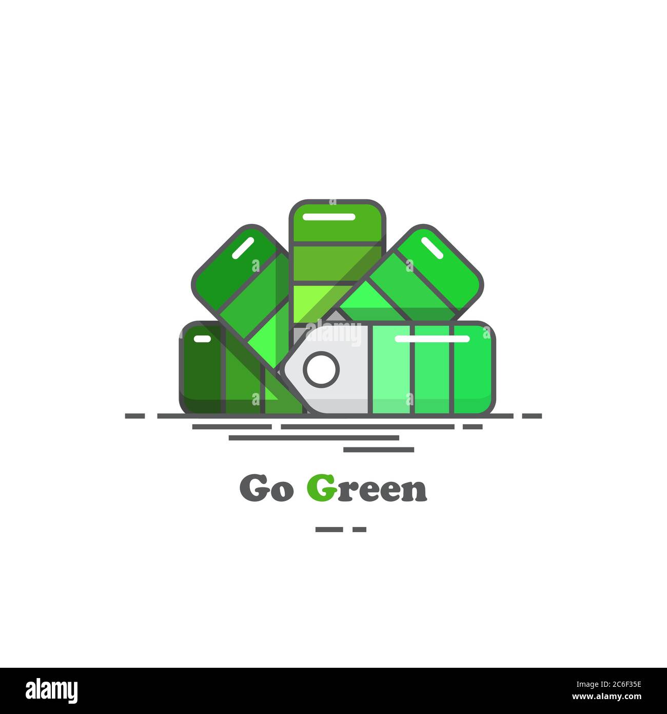 Flat design colour chart in shades of green. EPS10 vector format Stock ...