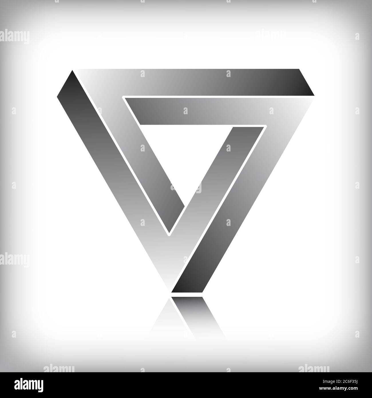 Impossible triangle, optical illusion. EPS10 vector format Stock Vector ...