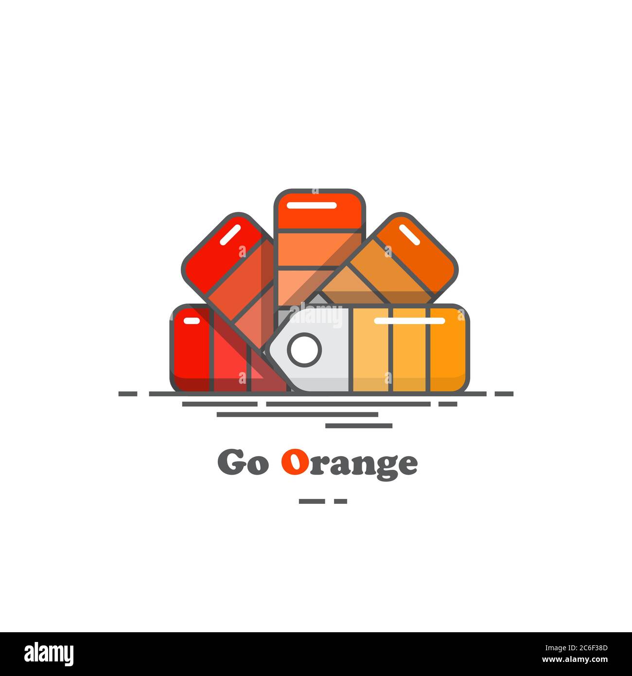 Flat design colour chart in shades of orange. EPS10 vector format Stock ...