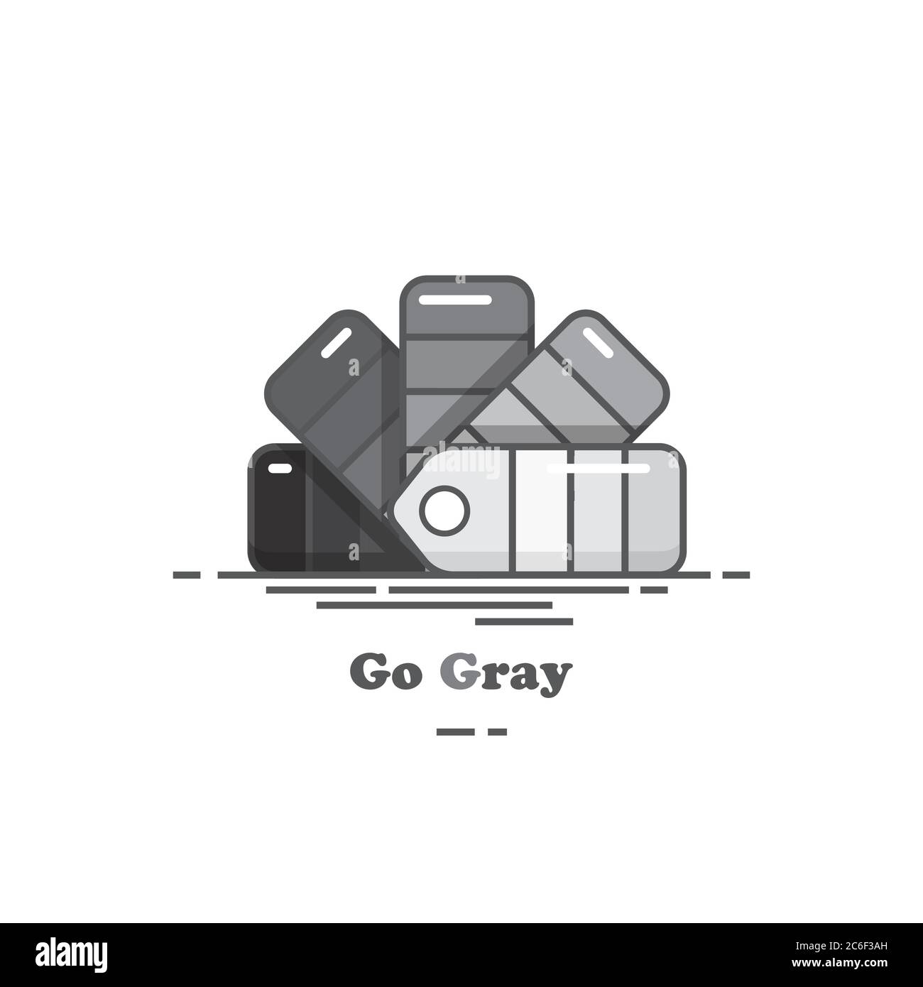 Flat design colour chart in shades of gray. EPS10 vector format Stock ...