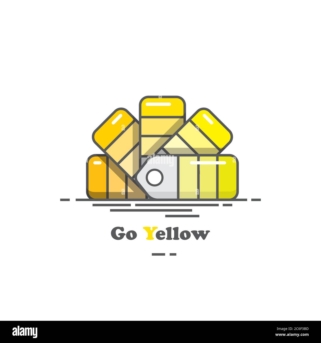 Flat design colour chart in shades of yellow. EPS10 vector format Stock ...