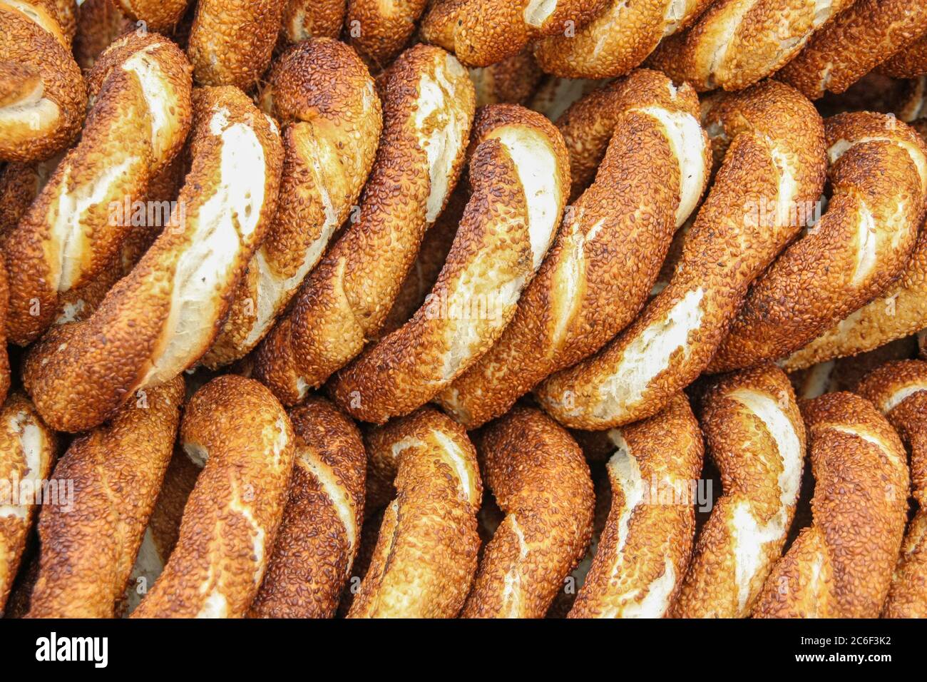 Simit: sesamen bread ring, a popular traditional food in Turkey Stock ...
