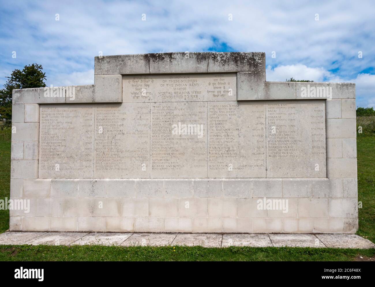 The Chattri Memorial in remembrance of Indian soldiers who died in the ...