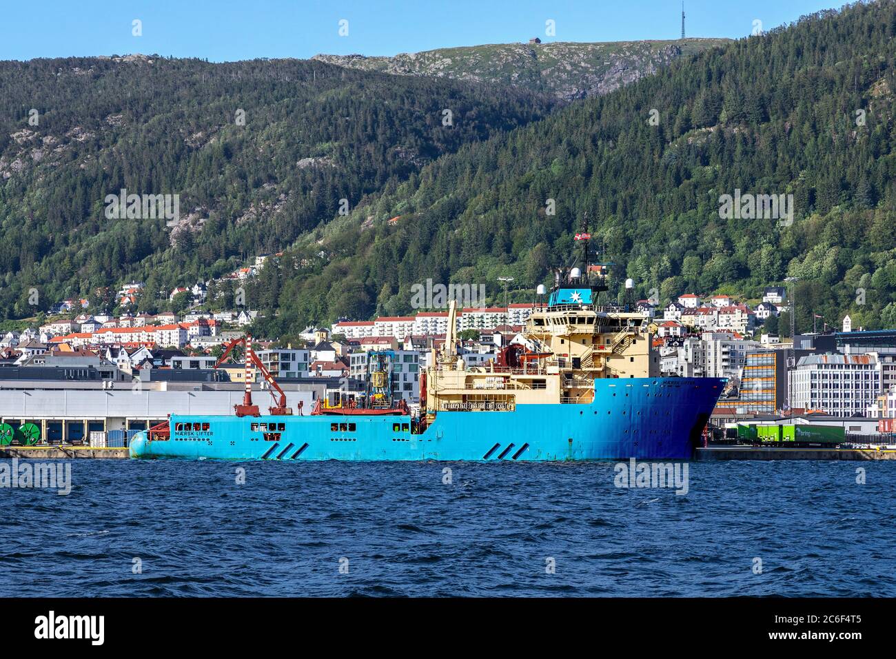 Offshore tug / supply vessel Maersk Lifter at Jekteviken quay, in the ...