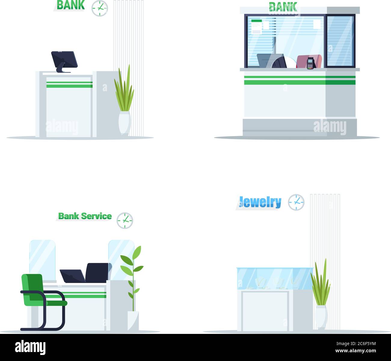 Bank Interior Counter Customer Cut Out Stock Images & Pictures - Alamy